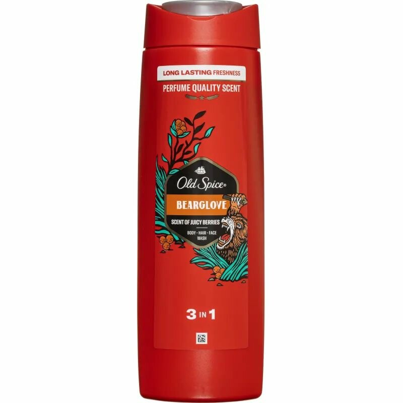 Гель для душа + шампунь OLD SPICE 2в1 Bearglove, 400 мл