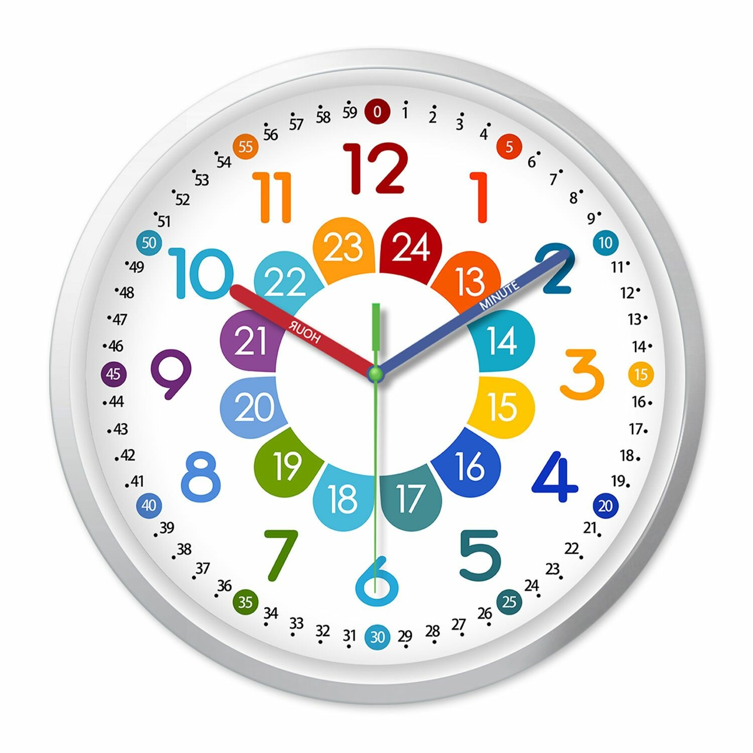 Бесшумные обучающие часы без сверления и 4k стекло