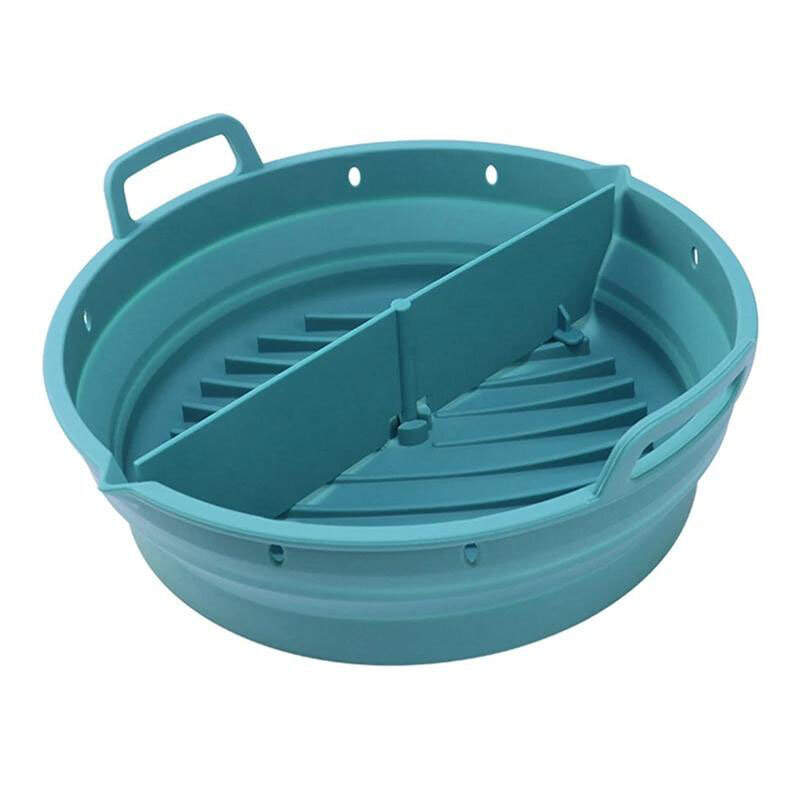 Силиконовый лоток для аэрогриля 8.5 дюймов: Многоразовая складная форма для выпечки и готовки, аксессуар для аэрогриля