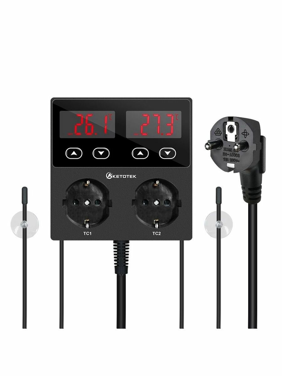 KETOTEK Терморегулятор/термостат Для газового котла, Универсальный, черный матовый