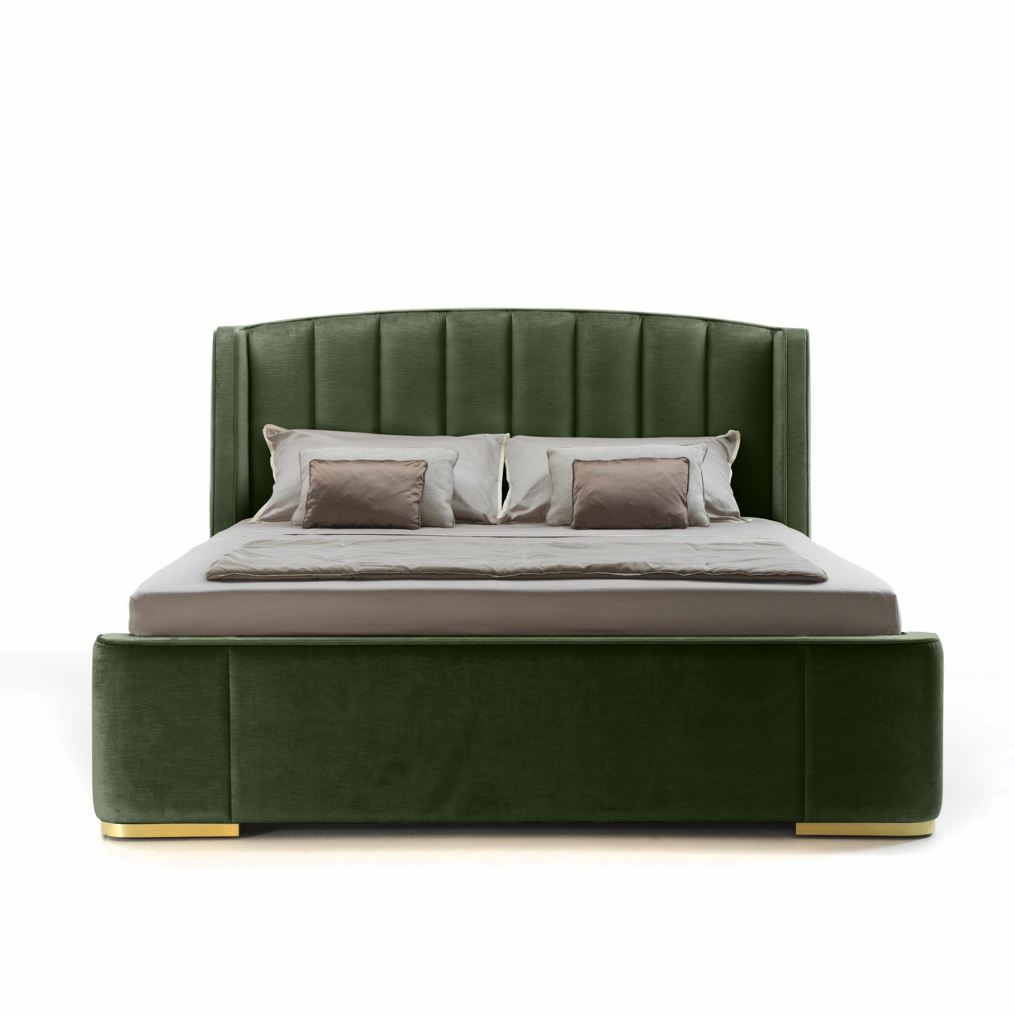 Двуспальная кровать Madison 180х200, с подъемным механизмом и ящиком для белья, хаки