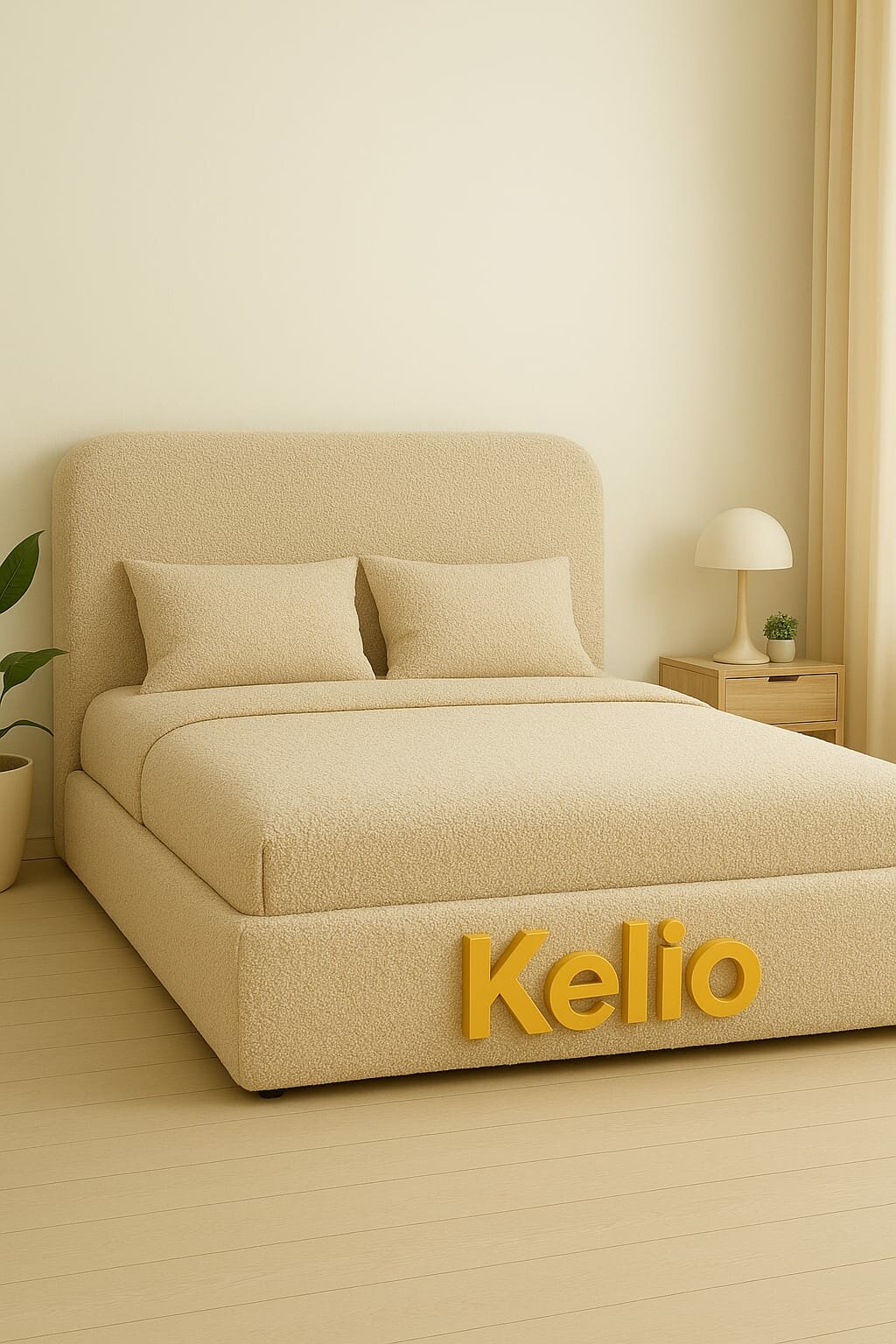 Кровать двуспальная 180х200 Balu ортопедическая ткань Букле цвет бежевый