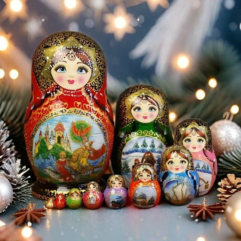 Матрешка Деревянная 10 Штук