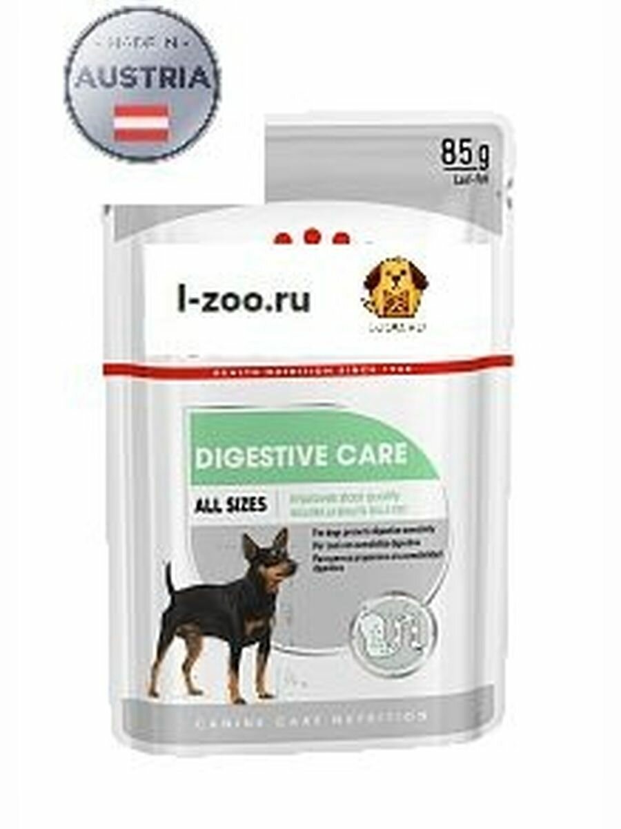 DIGESTIVE CARE CANINE (паштет). Корм консервированный полнорационный для взрослых собак с чувствительным пищеварением 85гр х12шт
