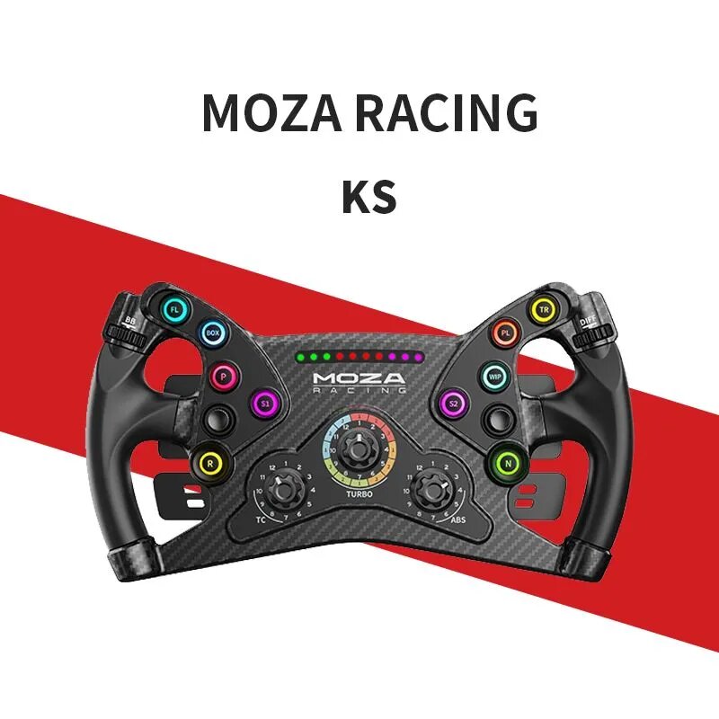 MOZA Racing KS Колесо GT в стиле бабочки с программируемыми кнопками RGB