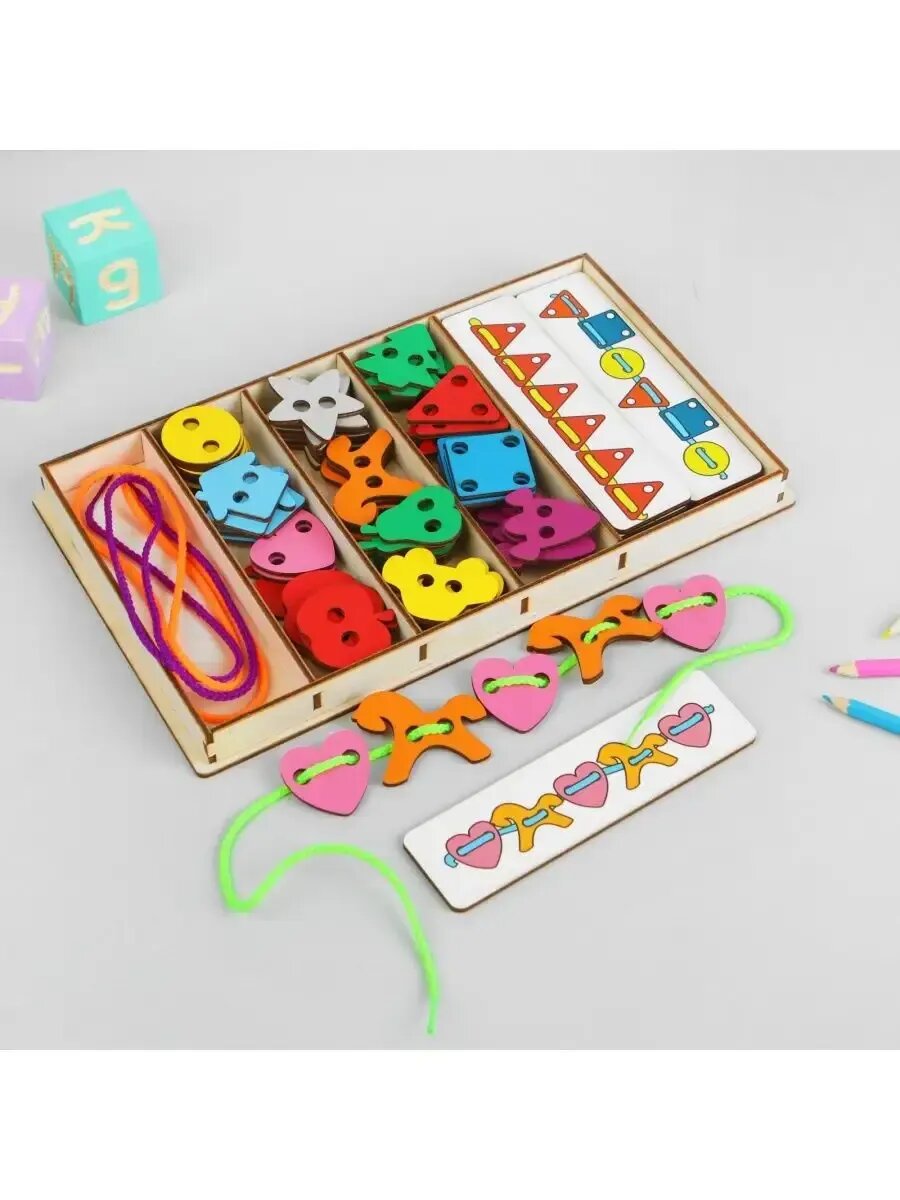 Большой шнуровальный набор, 72 элемента