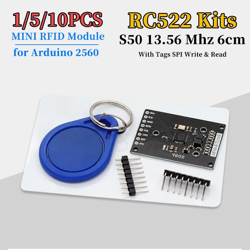 RFID модуль RC522 для Arduino 2560, 10 шт.
