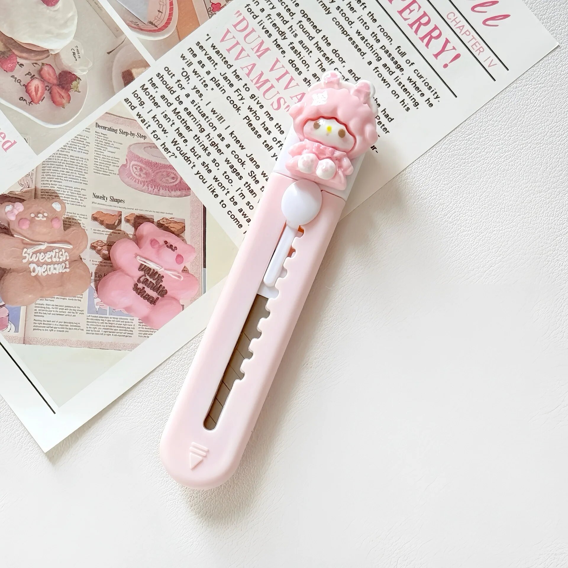 Открывалка для писем розового цвета kitten