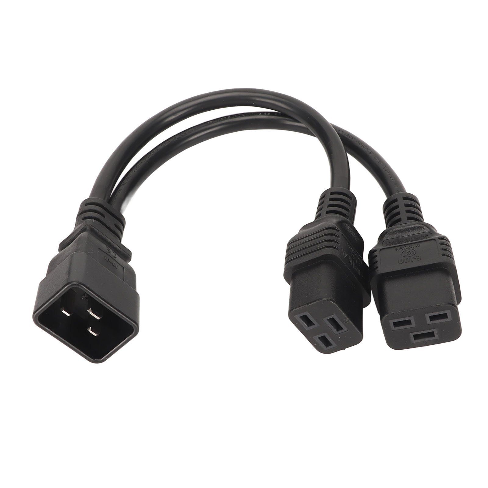 Dual IEC320 C19 до C20 шнур женский до мужчин Универсальный питание с разплиттером для настольной лампы ЖК -монитор 12,6 дюйма