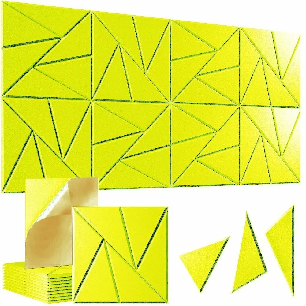 BEIYIN 12 Полиэфирное волокно высокой плотности Звукоизоляционная панель 300X300X9MM Интерьерный декор