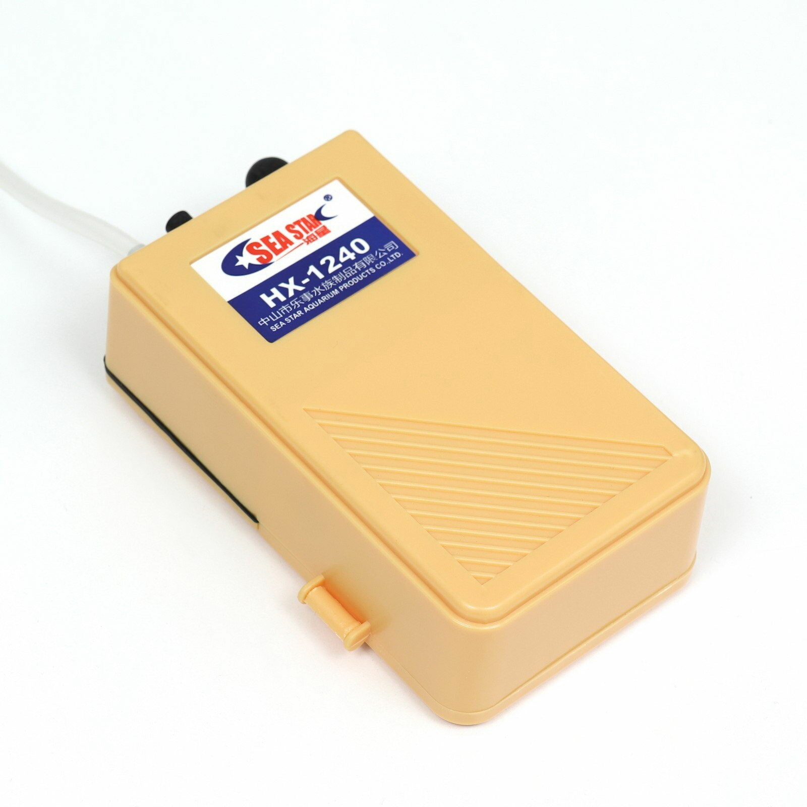 Компрессор для аквариума HX-1240 на батарейках, 2 л/мин, цвет: бежевый