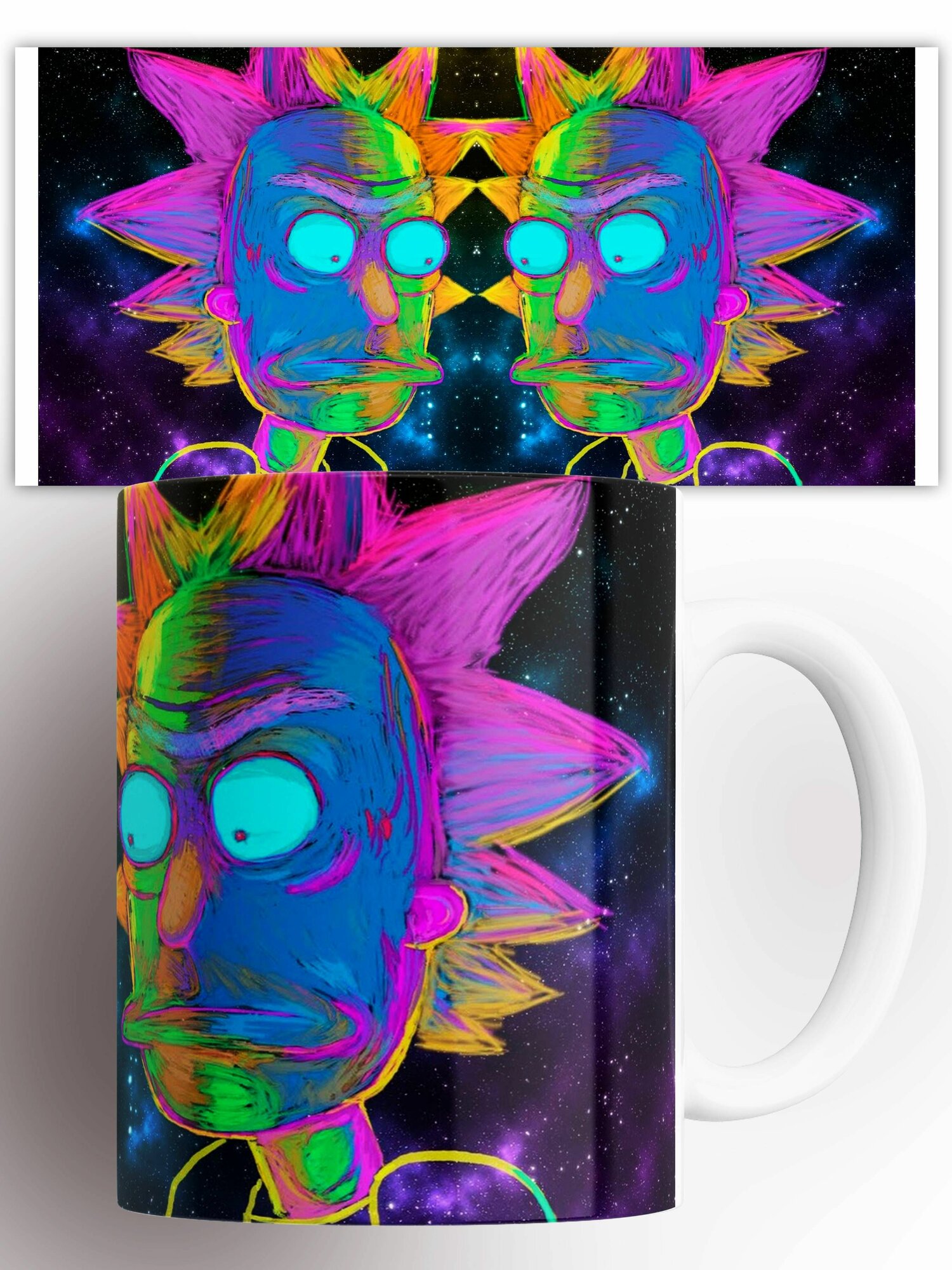 Кружка с принтом Рик и Морти 330 мл