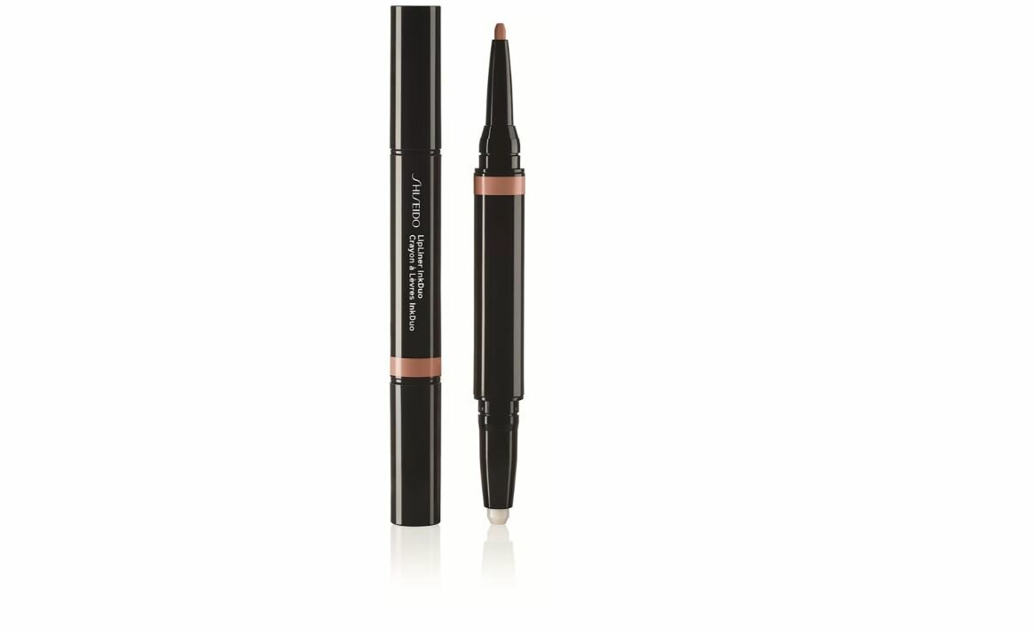 Shiseido Автоматический карандаш-праймер для губ InkDuo, 02 beige
