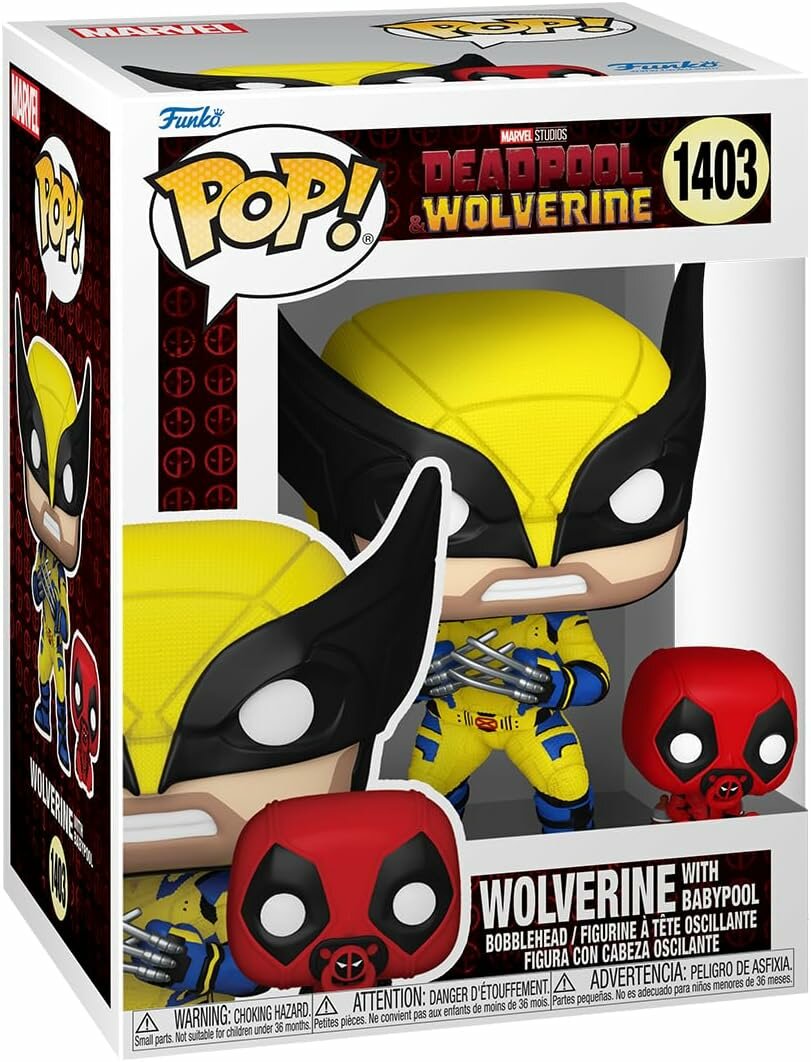 Фигурки Funko Pop - Коллекционная фигурка MARVEL Deadpool & Wolverine Росомаха с Бэбипулом - Фанко 1403