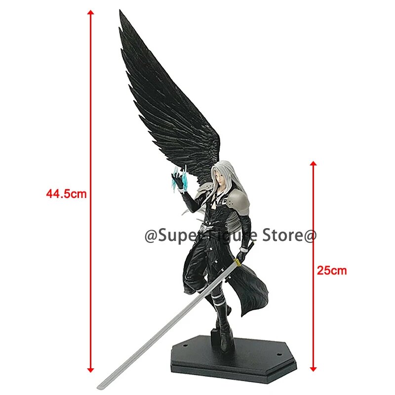 Фигурки Bandai Kai Sephiroth Cloud Tifa из ПВХ Серый, Sephiroth 44.5cm