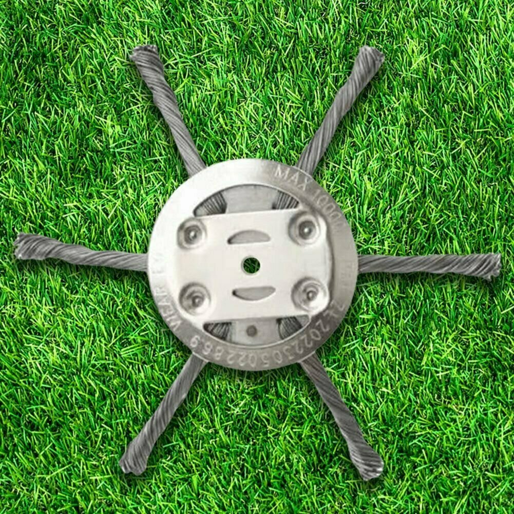 Сменная головка триммера для травы из стальной проволоки, диаметр 15 см, универсальная насадка для прополки и ухода за газоном