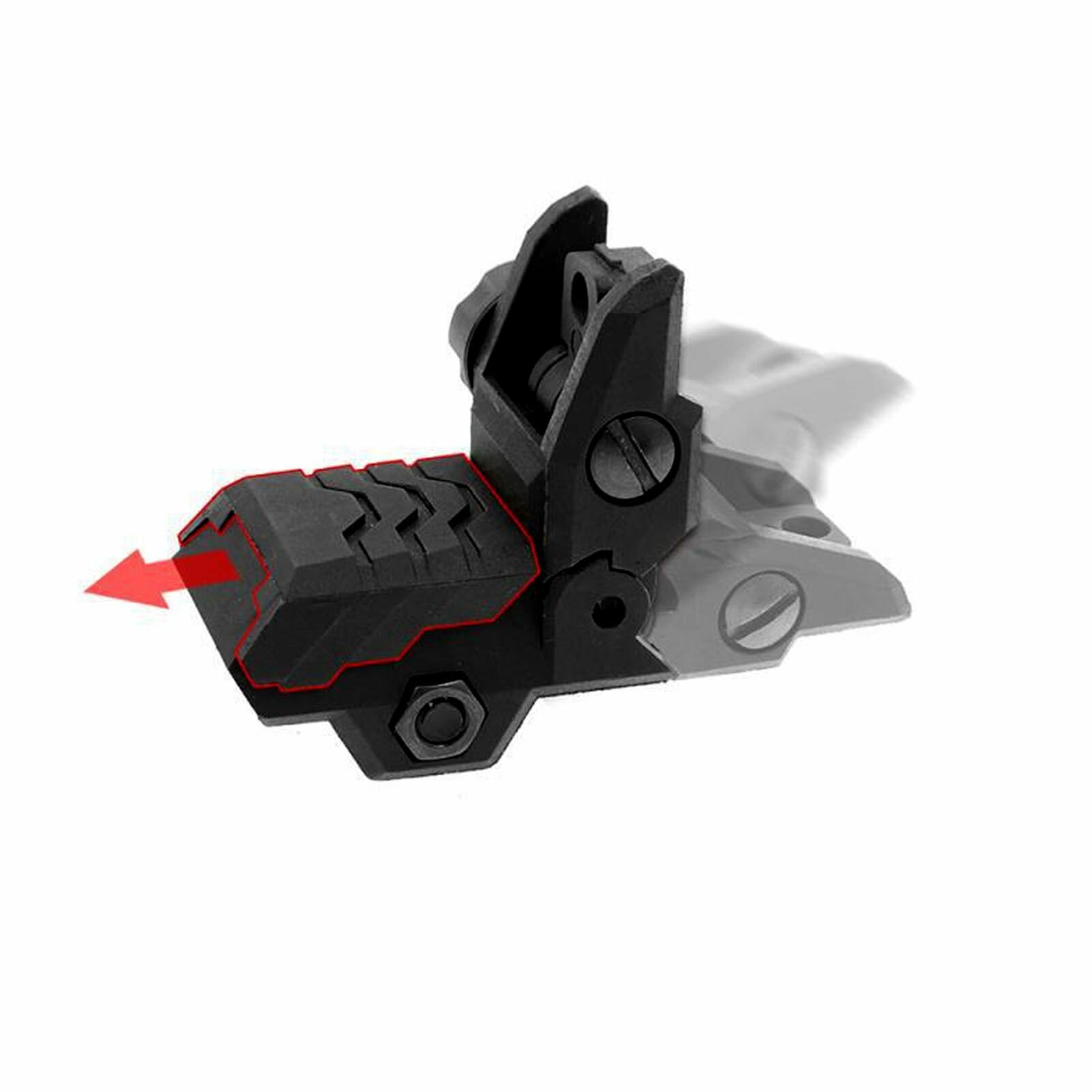 Industries Складные передние и задние боевые прицелы M4, нейлоновые передние и задние прицелы MGPCQB, черные