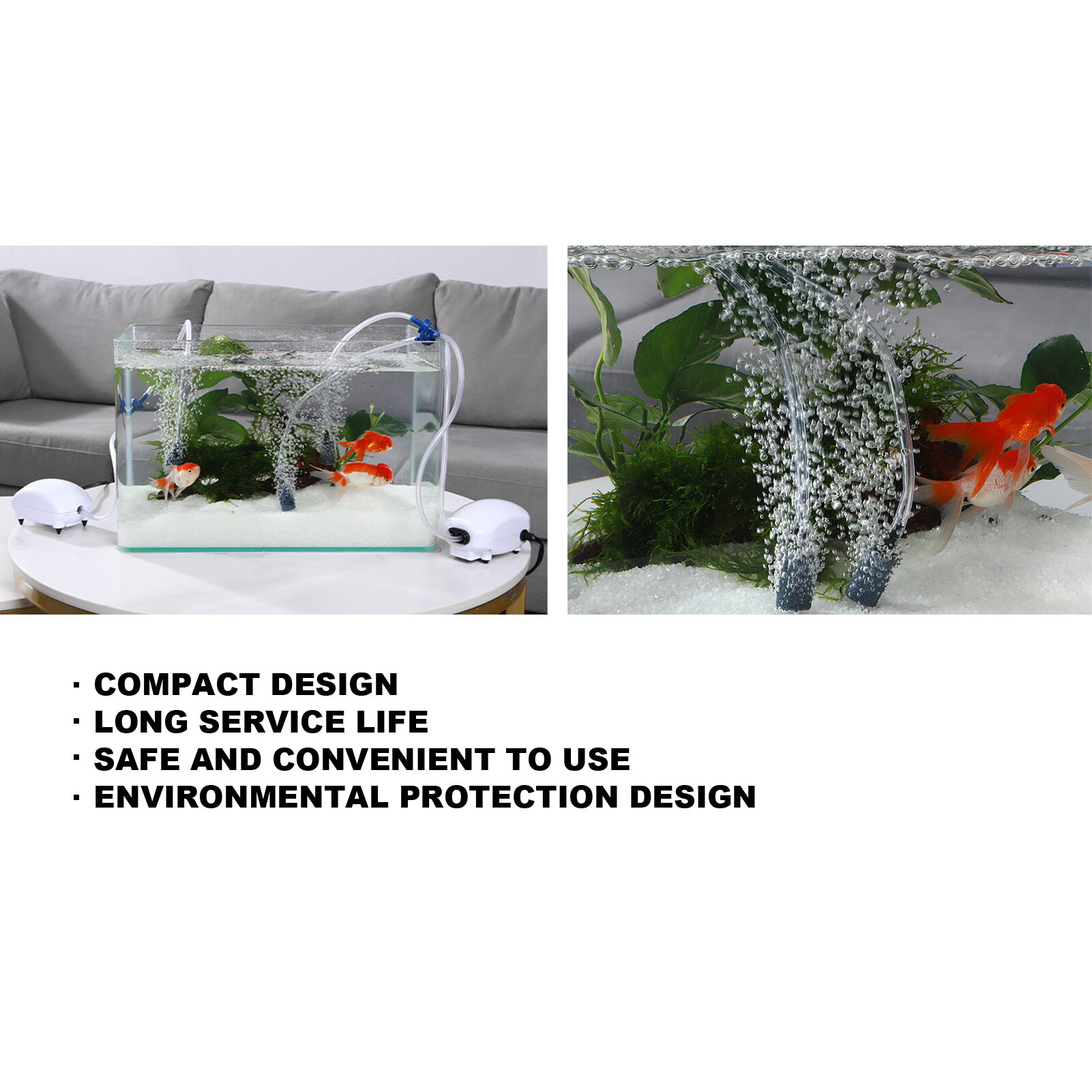 Кислородный насос с одним отверстием, перезаряжаемый бесшумный кислородный аэратор для маленького аквариума, вилка EU 220 В