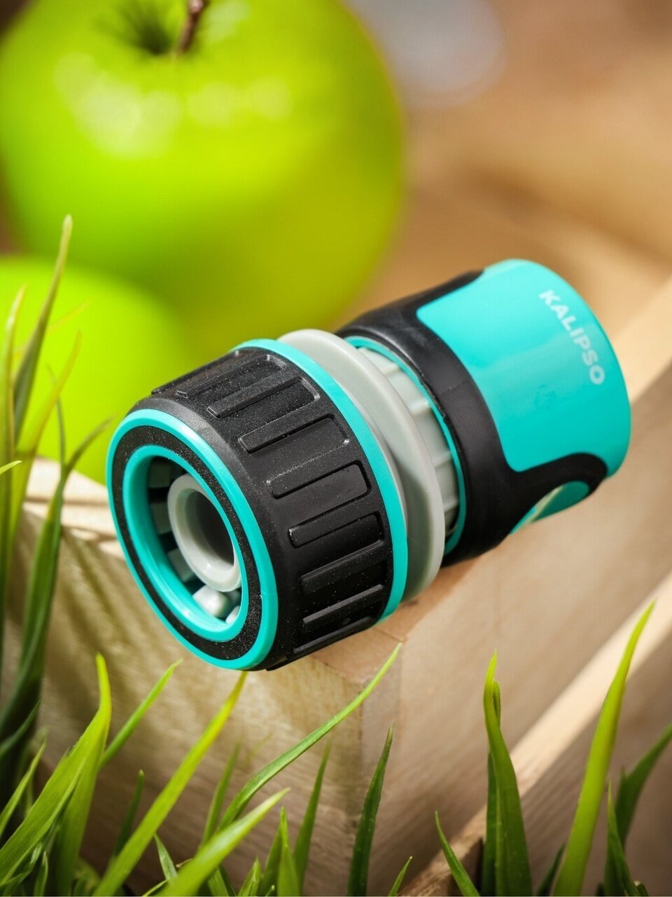 Kalipso Коннектор для шланга 3/4", быстросъемный, с автостопом, аквастопом из пластика