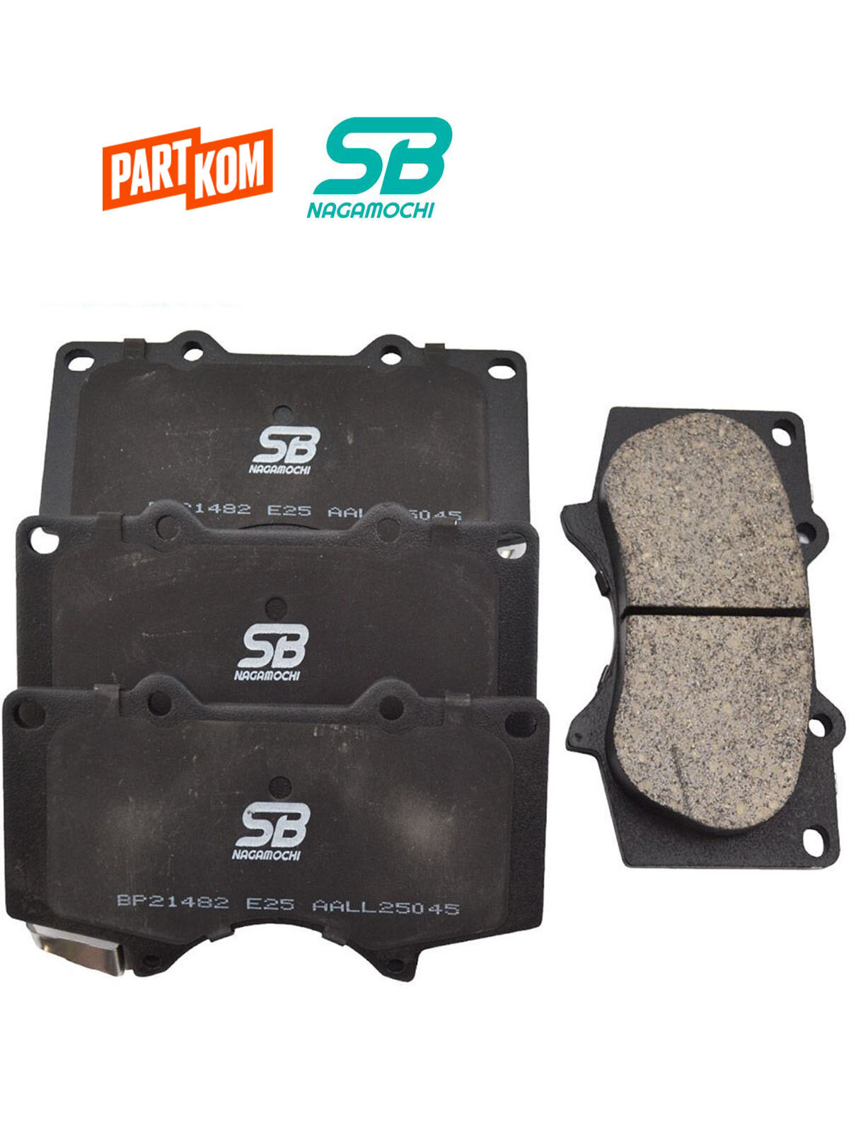 Тормозные колодки передние SB NAGAMOCHI BP21482 для а/м Toyota Land Cruiser Prado 120-150, Sequoia I, Fortuner, Lexus GX (URJ150)