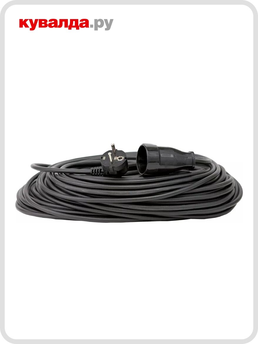 Удлинитель GLANZEN ES-30-003 силовой шнур штепс. гнездо пвс 2х1,5 30 м