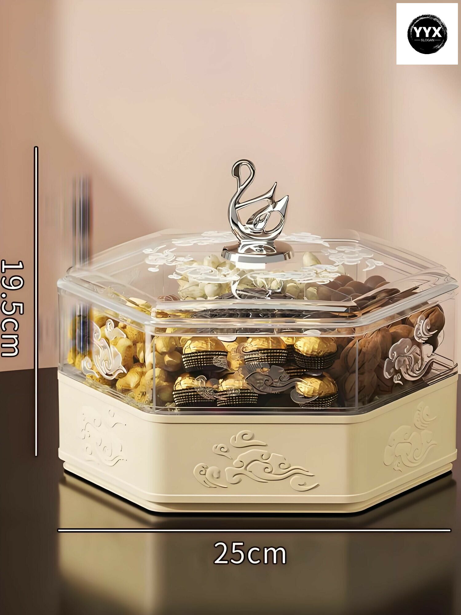 Конфетница двухъярусная с крышкой, 1 шт. Конфетница двухъярусная с крышкой, 1 шт.