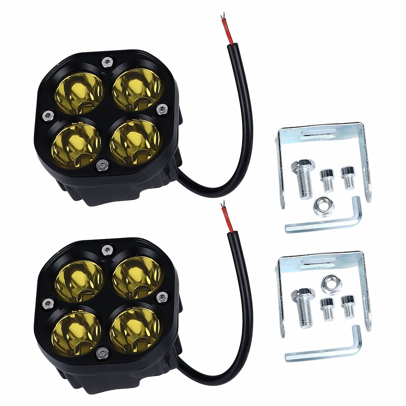 2шт 3" квадратных LED прожектора 6000-6500K IP67