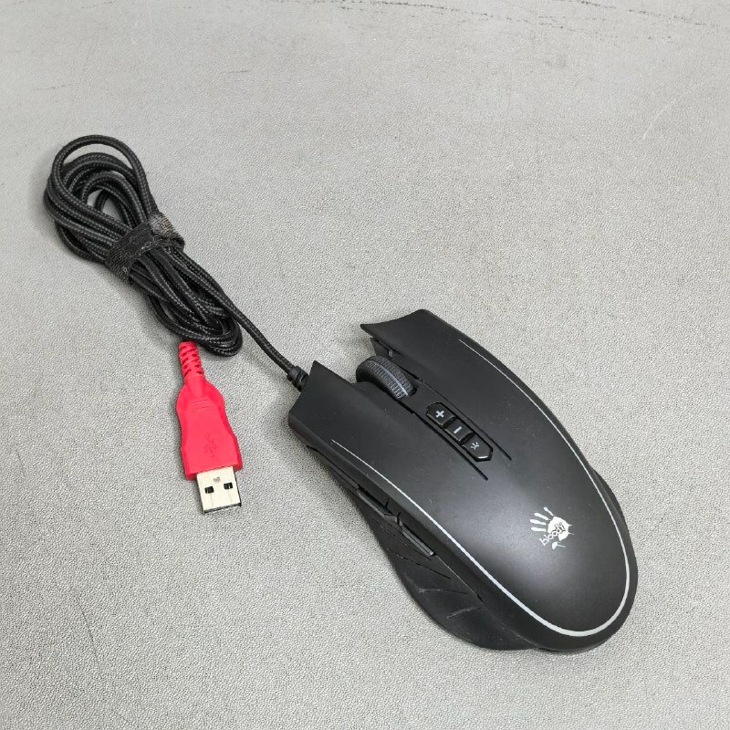 Мышь проводная A4TECH Bloody Q81 Curve, игровая, оптическая, USB, 3200dpi, черный