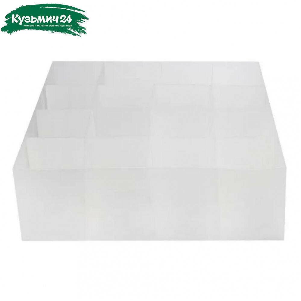 Коробка для белья Рыжий Кот PSB-03/16, 312554,16 ячеек, 100х300х300 мм, пластик, белый