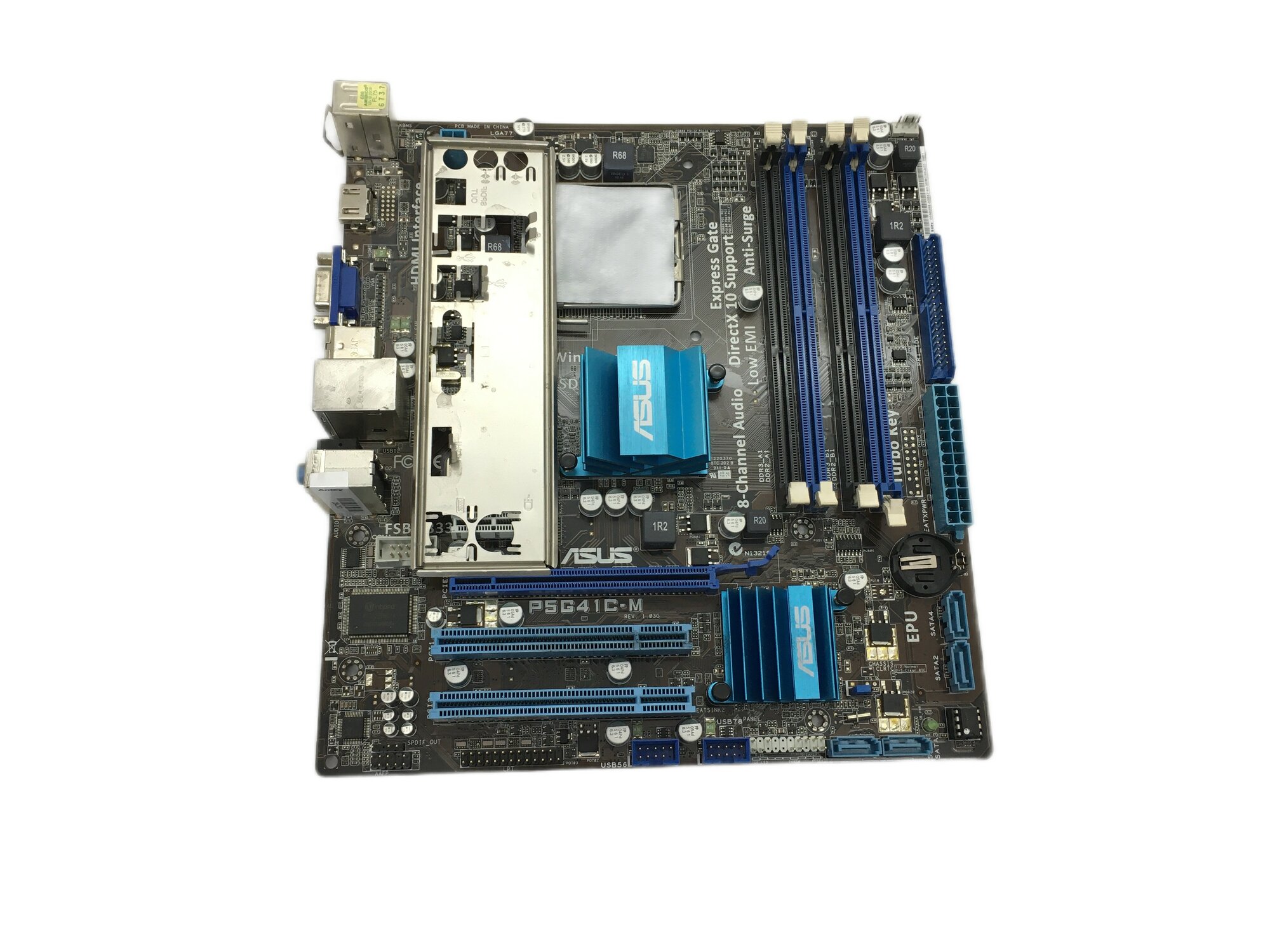 Материнская плата S-775 ASUS P5G41C-M REV.1.03G, iG41/2xDDR2/2xDDR3/SVGA/HDMI/SATA/Sb/Lan/mATX