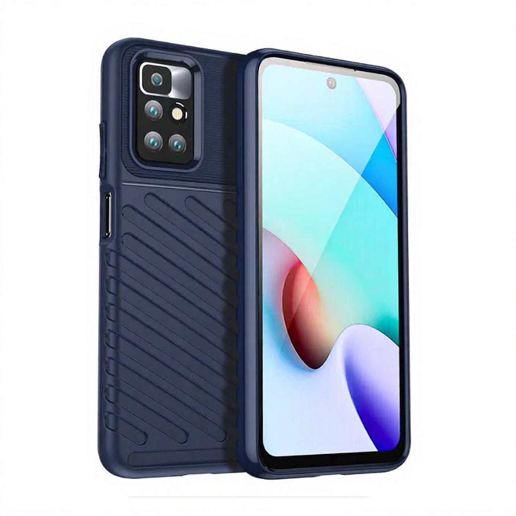 Защитный чехол MyPads панель-бампер для Xiaomi Redmi 10 из силикона синий