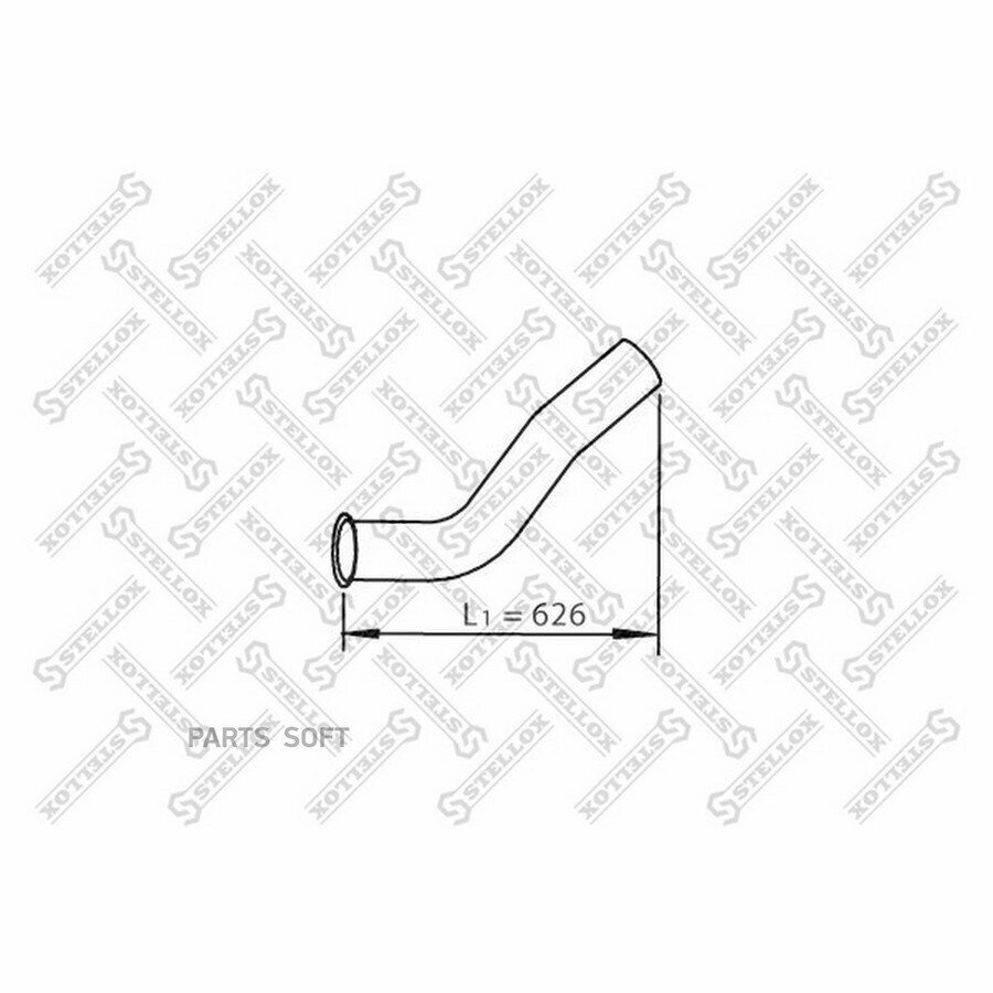 Труба глушителя ! колено после горн. торм.\MAN TGA от официального дистрибьютора, STELLOX, артикул 8203790SX