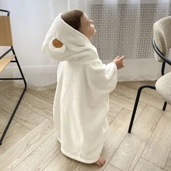 Полотенце детское с капюшоном 60x120 см,