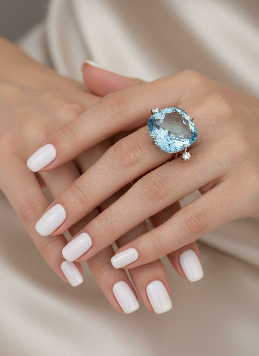 Кольцо на фалангу, серебро, 925 проба, топаз, циркон