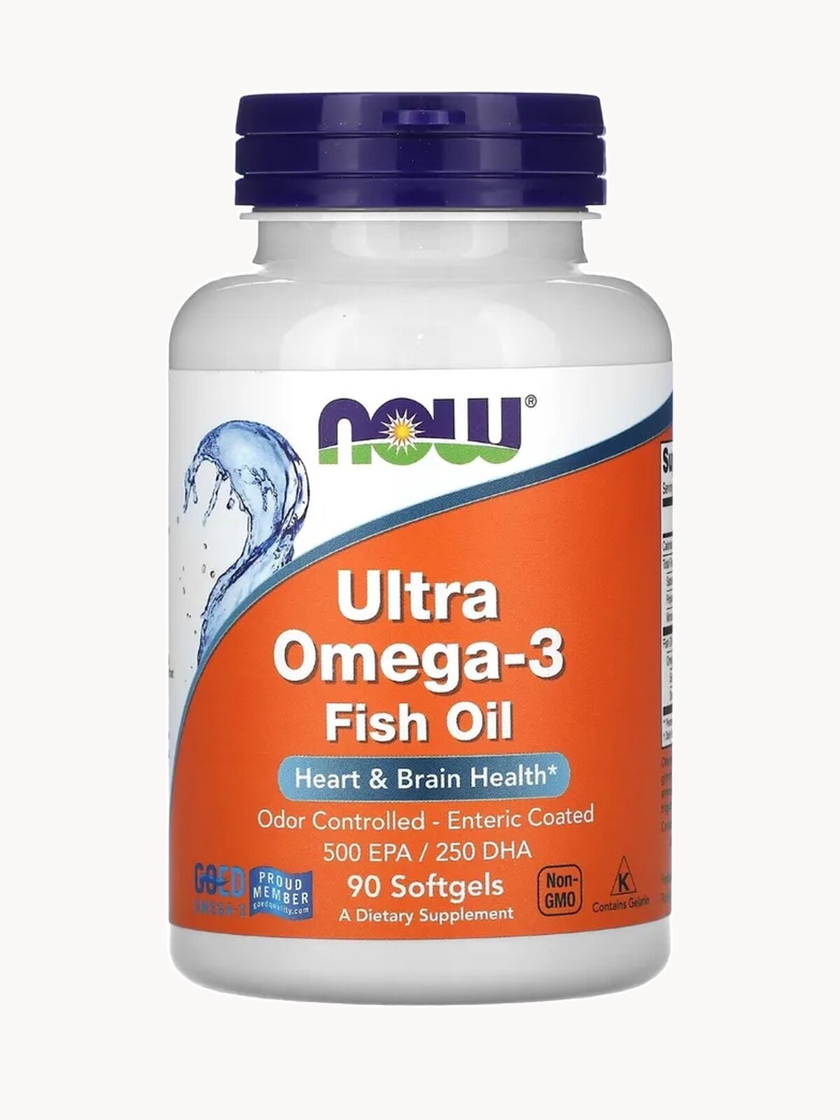 БАД NOW "Ultra Omega-3", энтеросолюбильная оболочка, для крепких нервов 90 капсул