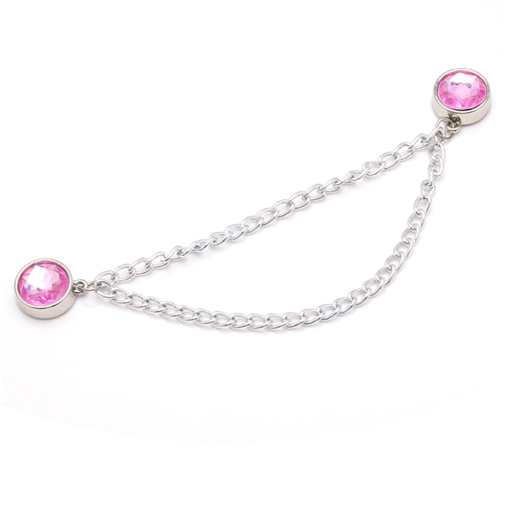 Цепочка со стразами, магнитная пряжка, укорочение без швов, фиксированный артефакт-стиль 6