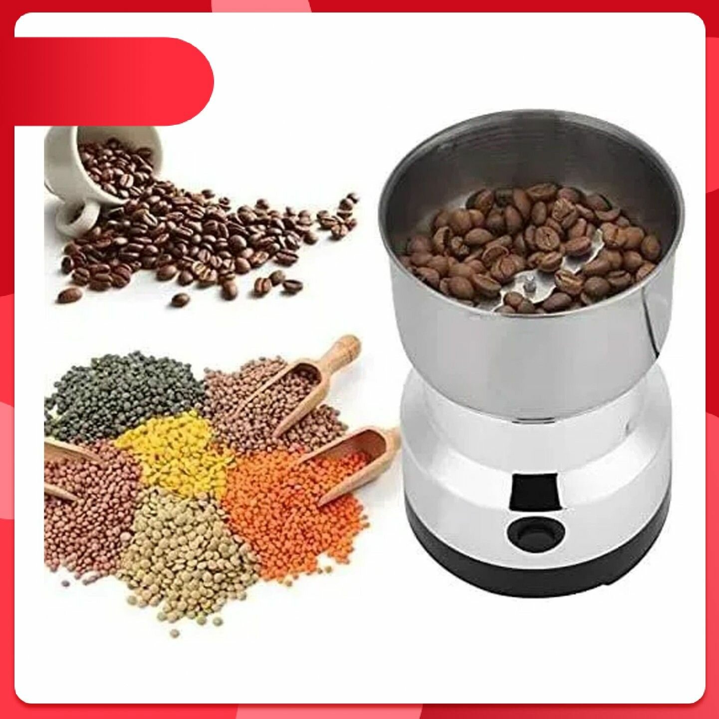 Эксклюзивный электрический измельчитель сухих ингредиентов, предназначенный для помола специй, зерна, соли и муки в домашних условиях