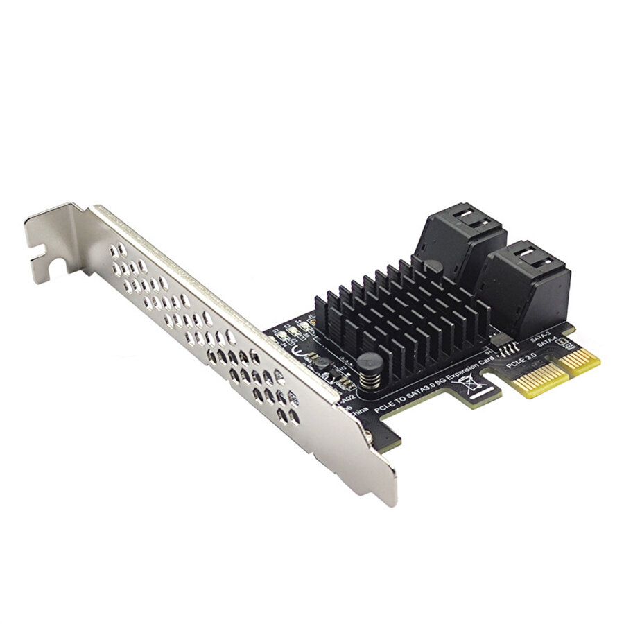 Карта PCIe в SATA, адаптер PCI-E, карта расширения PCI Express в SATA3.0, 4 порта SATA III 6G для SSD HDD майнинга IPFS