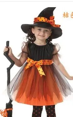 Костюм ведьмы для девочки, полиэстер S, Зеленый, Болотный