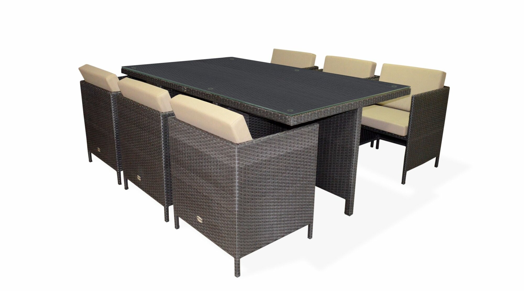 Комплект из искусственного ротанга Кембридж-6, темно-коричневый, 6 персон