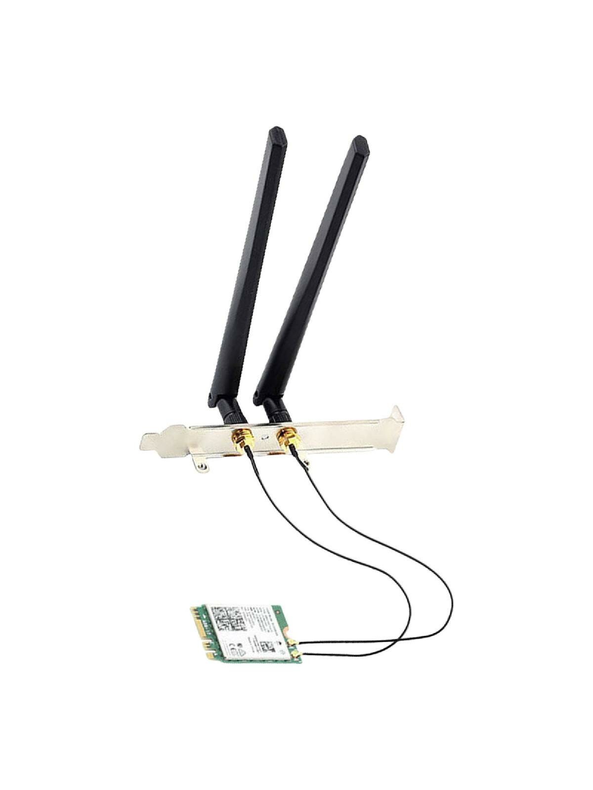 Wifi M.2 Wireless Adapter Networking Card Bluetooth-compatible Double Band 2.4G/5GHz 802.11AC 1200mbps for Desktop