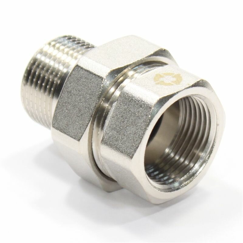 Американка 3/4"-3/4", WAAG, резьба внутренняя- наружная, никелированная латунь