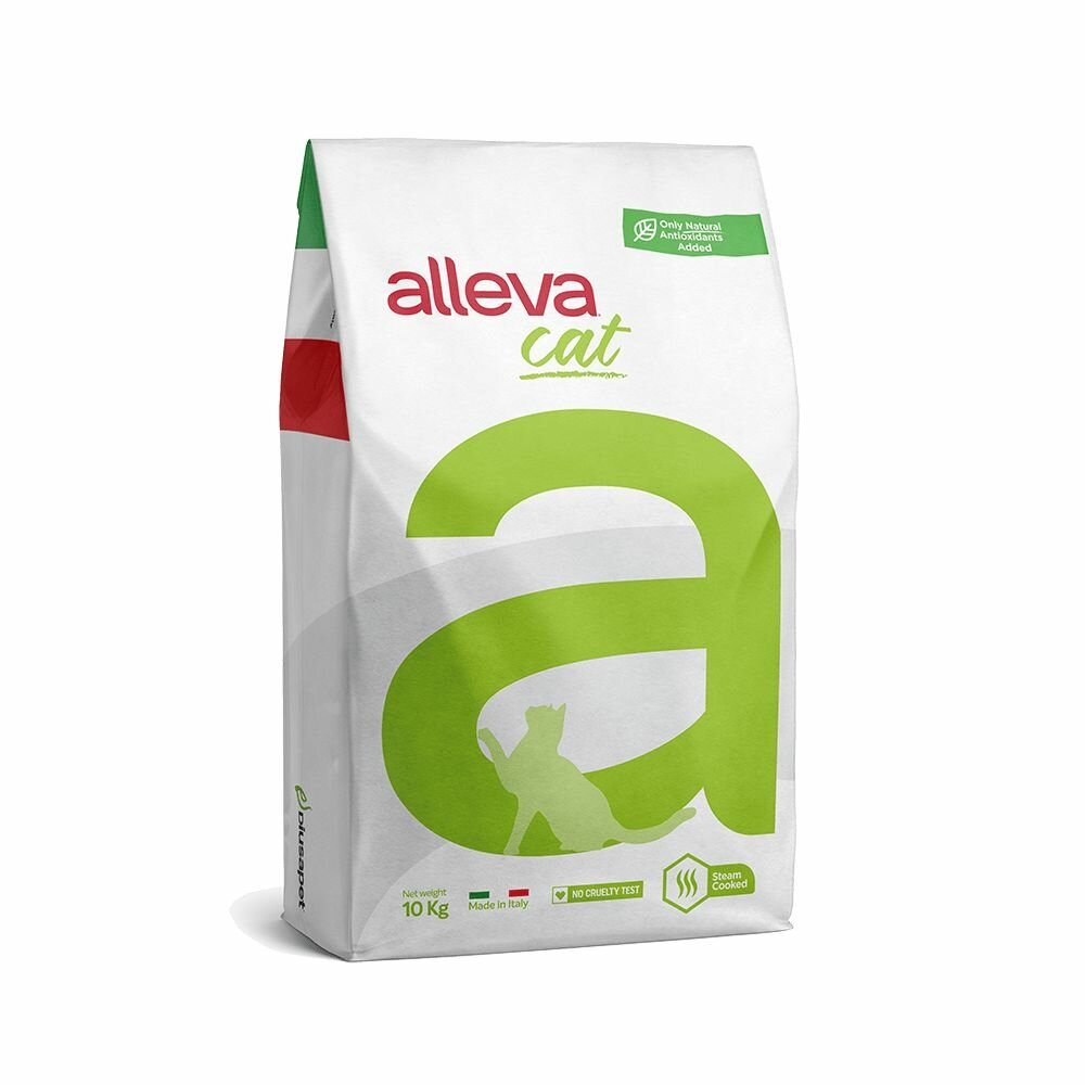 Alleva Holistic Neutered - Сухой корм для взрослых стерилизованных кошек, беззерновой, курица с уткой, волокнами сахарного тростника и женьшенем (10 кг)