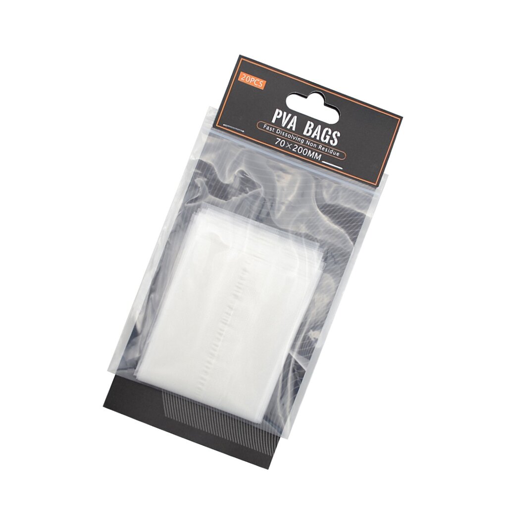 1 упаковка по 20 шт, водорастворимый пакет из ПВА-70х200мм