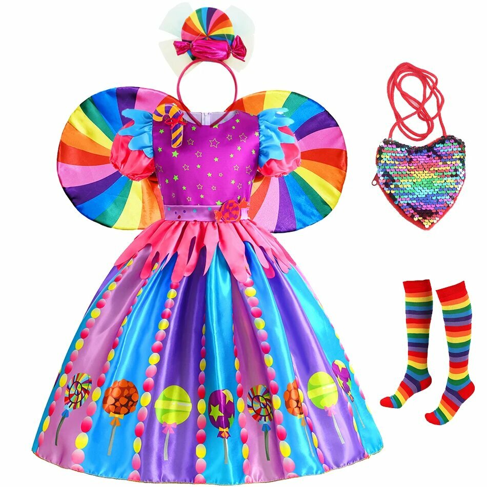 Детское платье оllobebe "Конфеты" 3-8 лет 5-6T Tag-L, Dress Sets 03