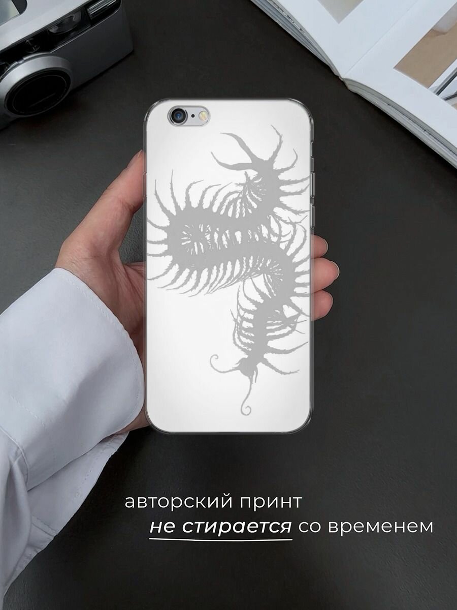 Чехол на Apple iPhone 6 / Айфон 6 с принтом Серая многоножка — фото 1