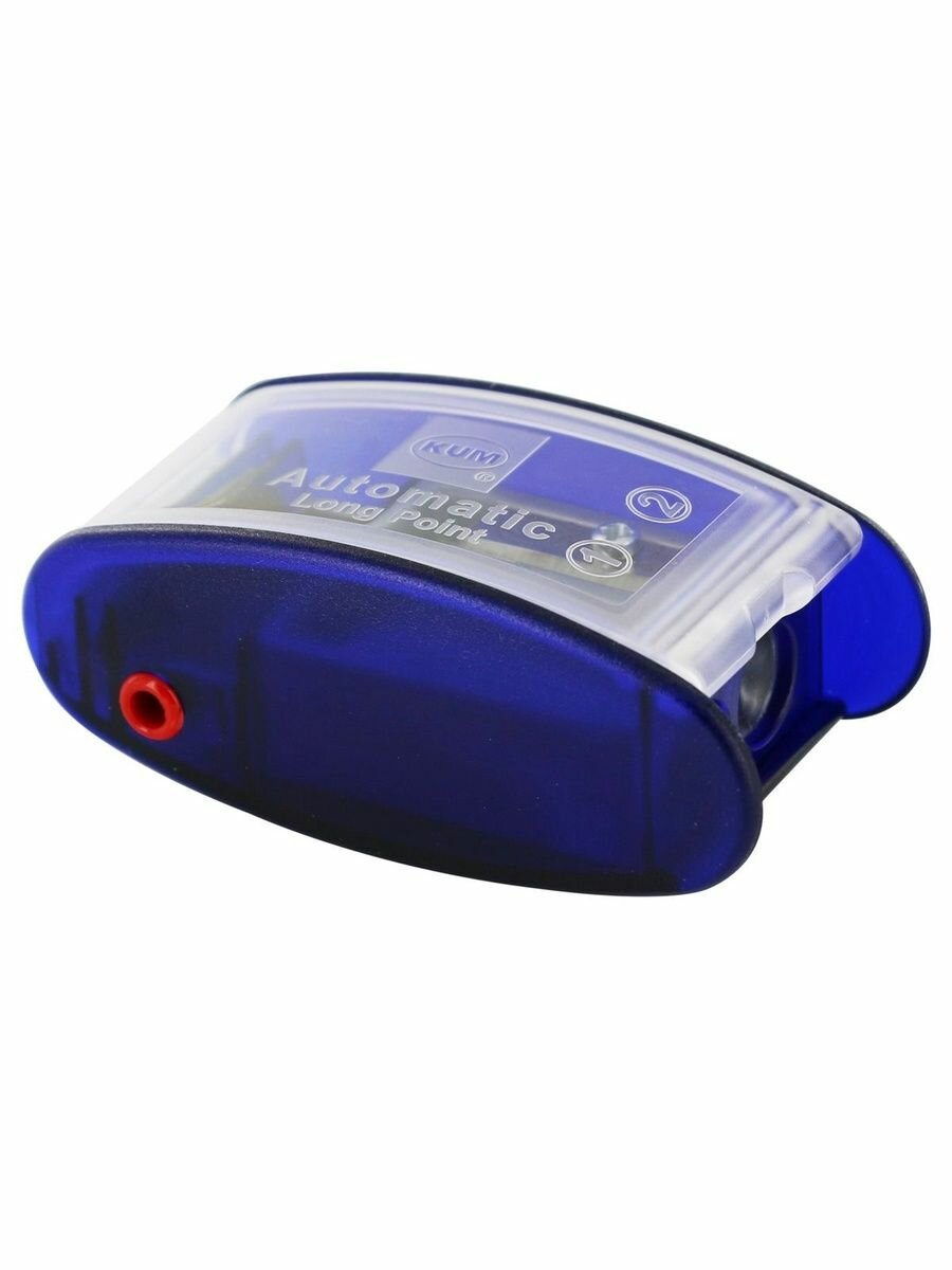 KUM Automatic точилка для карандашей двухэтапная K-AS2M для сверхтонкой заточки карандашей, с ограничителем и запасными лезвиями 1053121