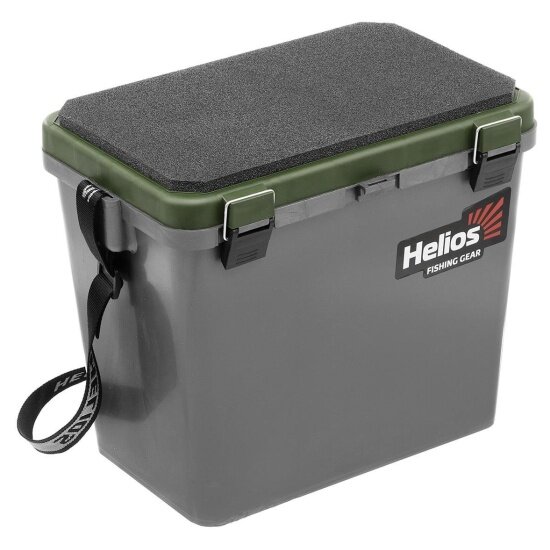 Ящик рыболовный зимний Helios HS-IB-19-GH-1 односекционный серый/хаки