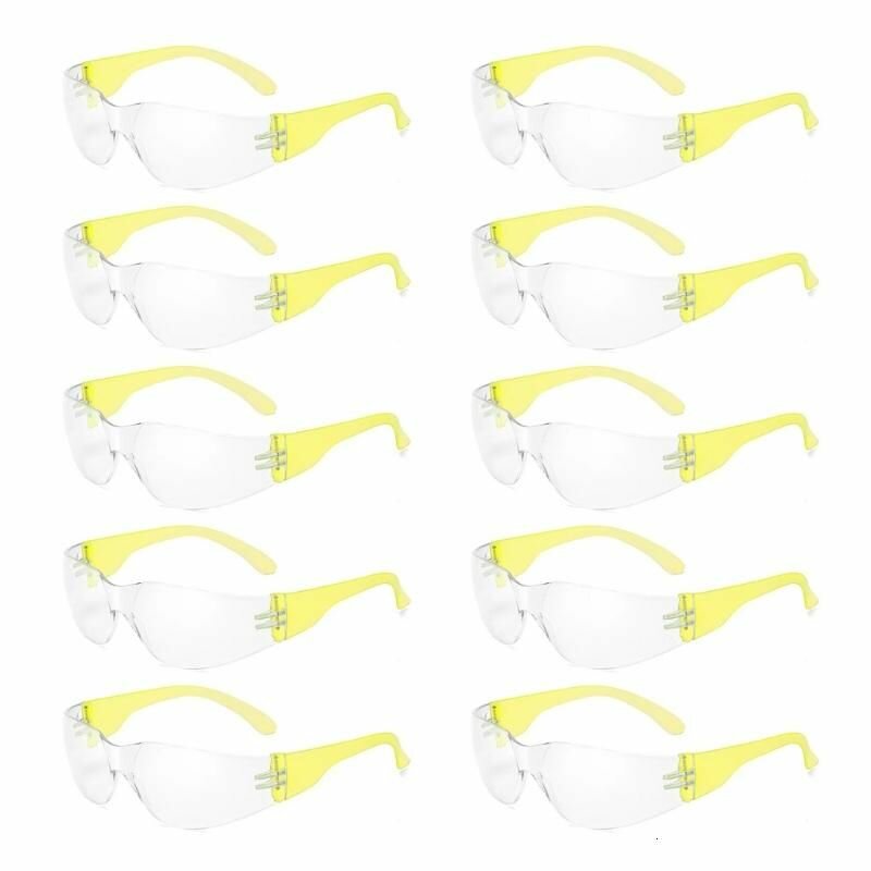Детские защитные очки (10 шт), Желтый