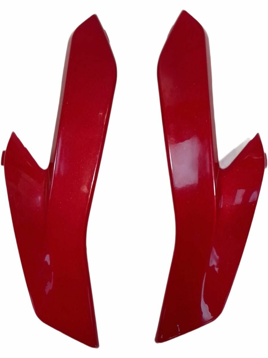 Накладки на обтекатель фары Альфа RS красные (пара)